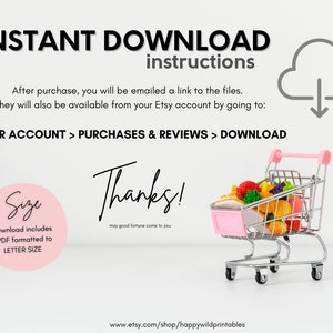 Printable Shopping List for Kids Play Store | Kids Play Grocery Store ...