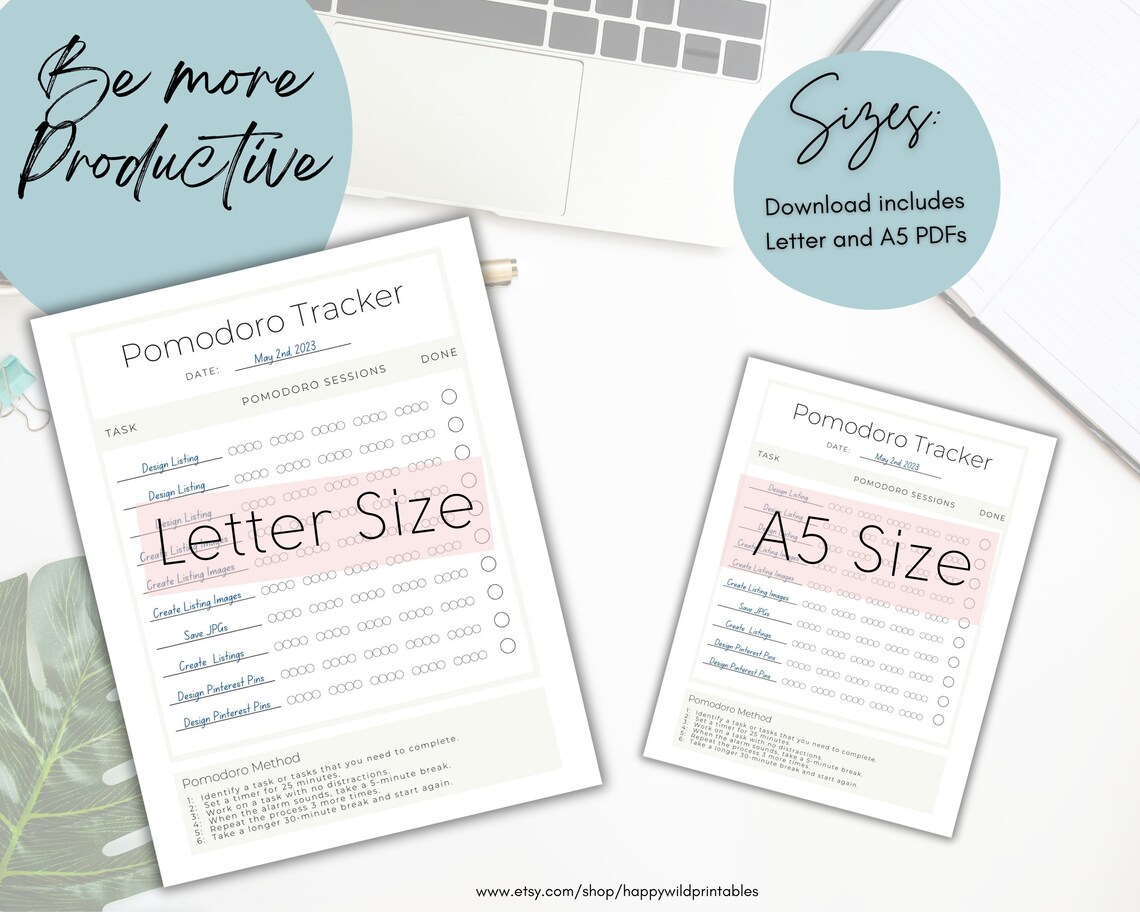 Pomodoro Task Tracker Printable | Printable Pomodoro Worksheet ...