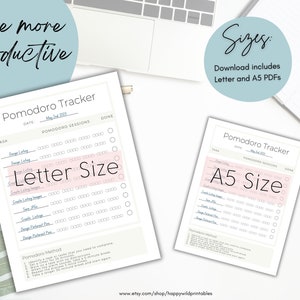 Pomodoro Task Tracker Printable | Printable Pomodoro Worksheet ...