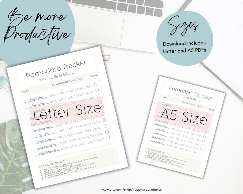 Pomodoro Task Tracker Printable | Printable Pomodoro Worksheet ...