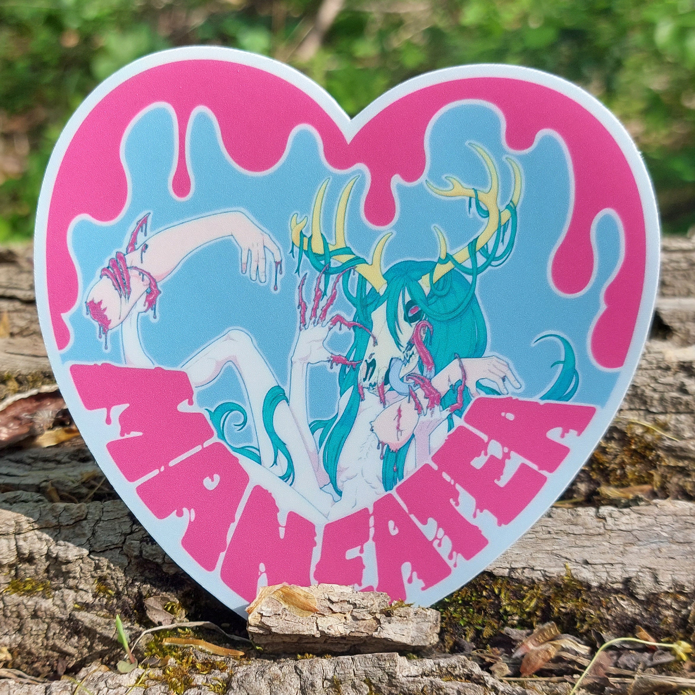 Man Eater Wendigo Cryptid Sticker 4x4 In - Etsy