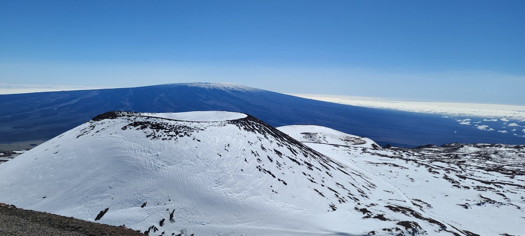 8x10 Print - Mauna Kea Volcano Snow-topped Photo - Hawaii Wall Art Free ...