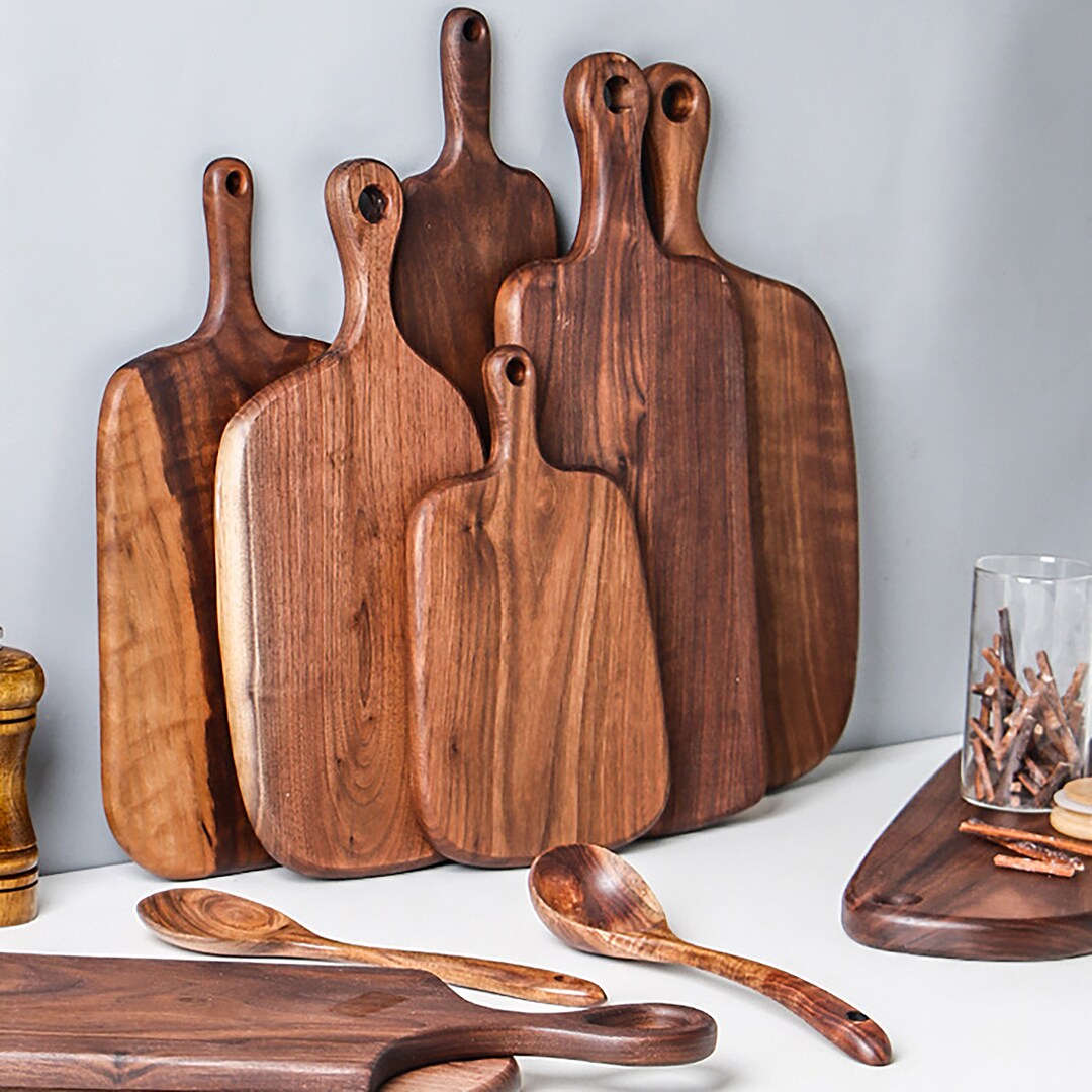 Solid Wood Chopping Black Walnut Board Pizza Tray Chopping - Etsy