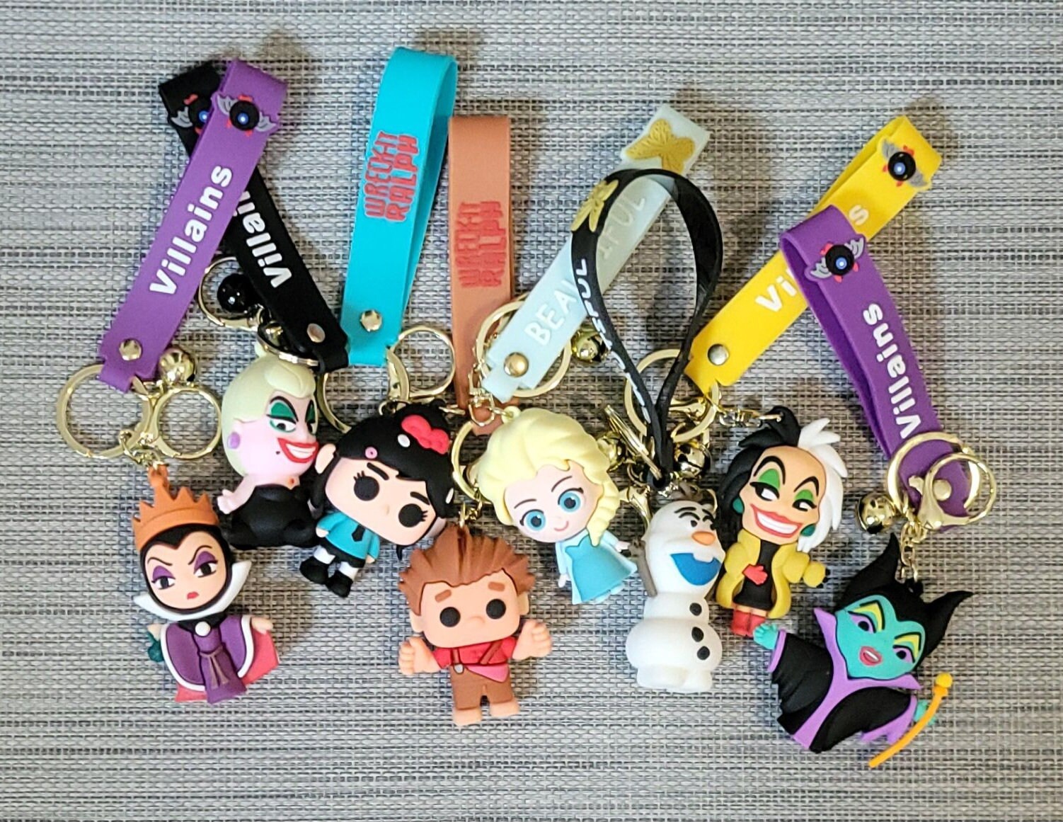 3D Character Keychains Villains, Queen and Princess Keychain - Etsy