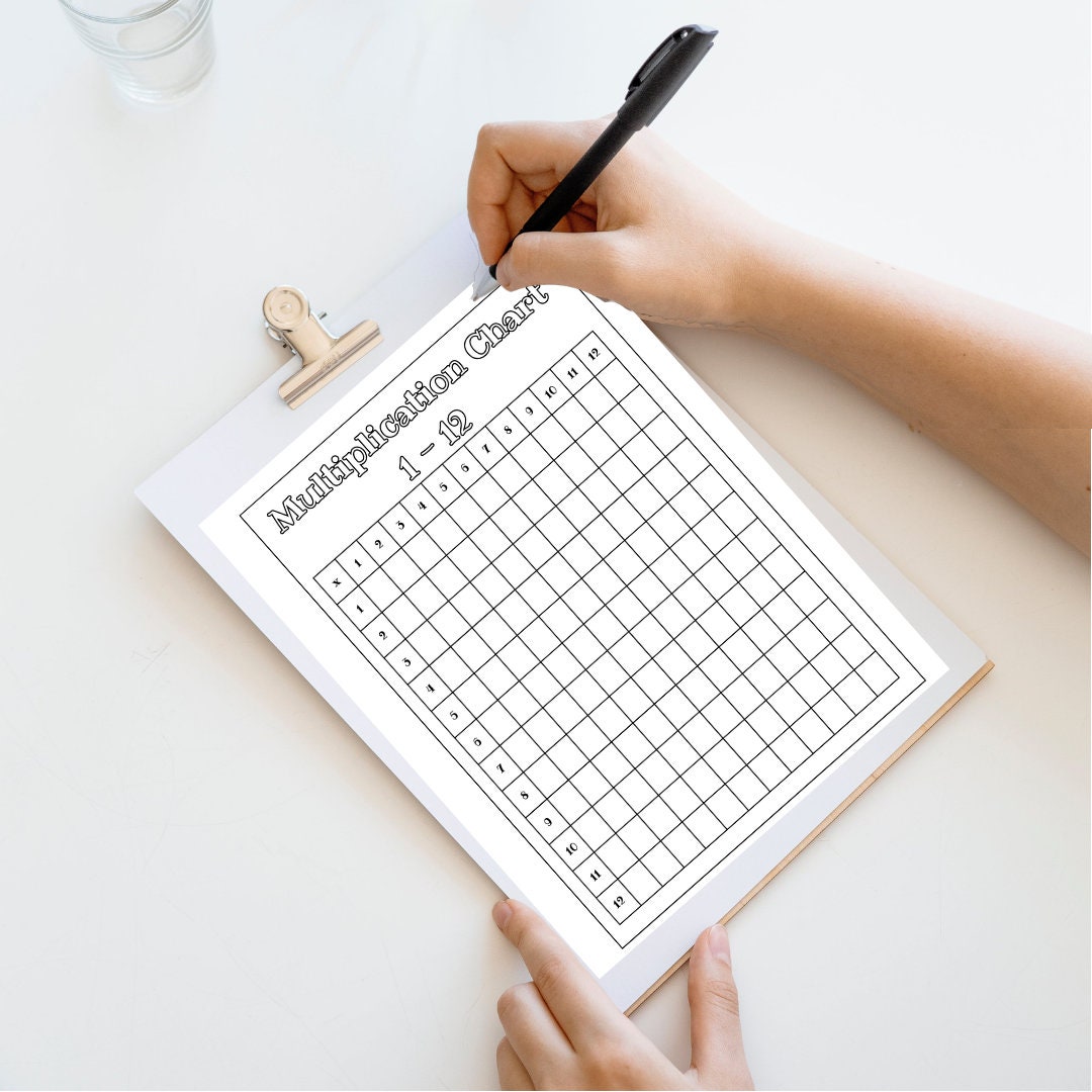 Blank Multiplication Table Practice Sheet 1-12 Multiplication Chart ...