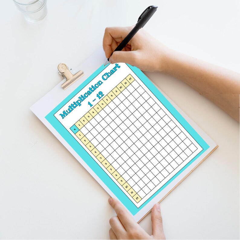 Blank Multiplication Table Practice Sheet 1-12 Multiplication Chart ...