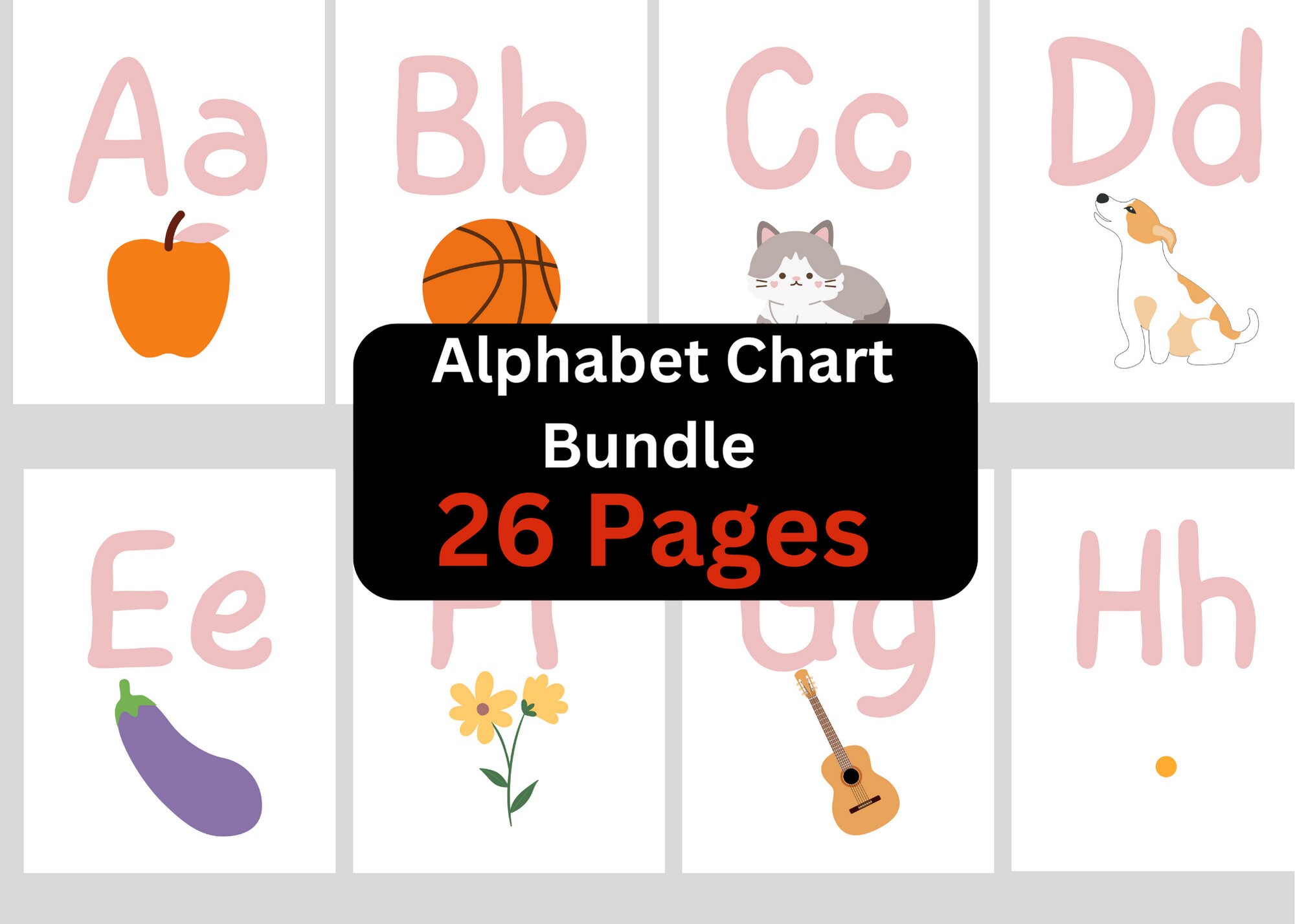 Alphabet Chart Poster - Etsy
