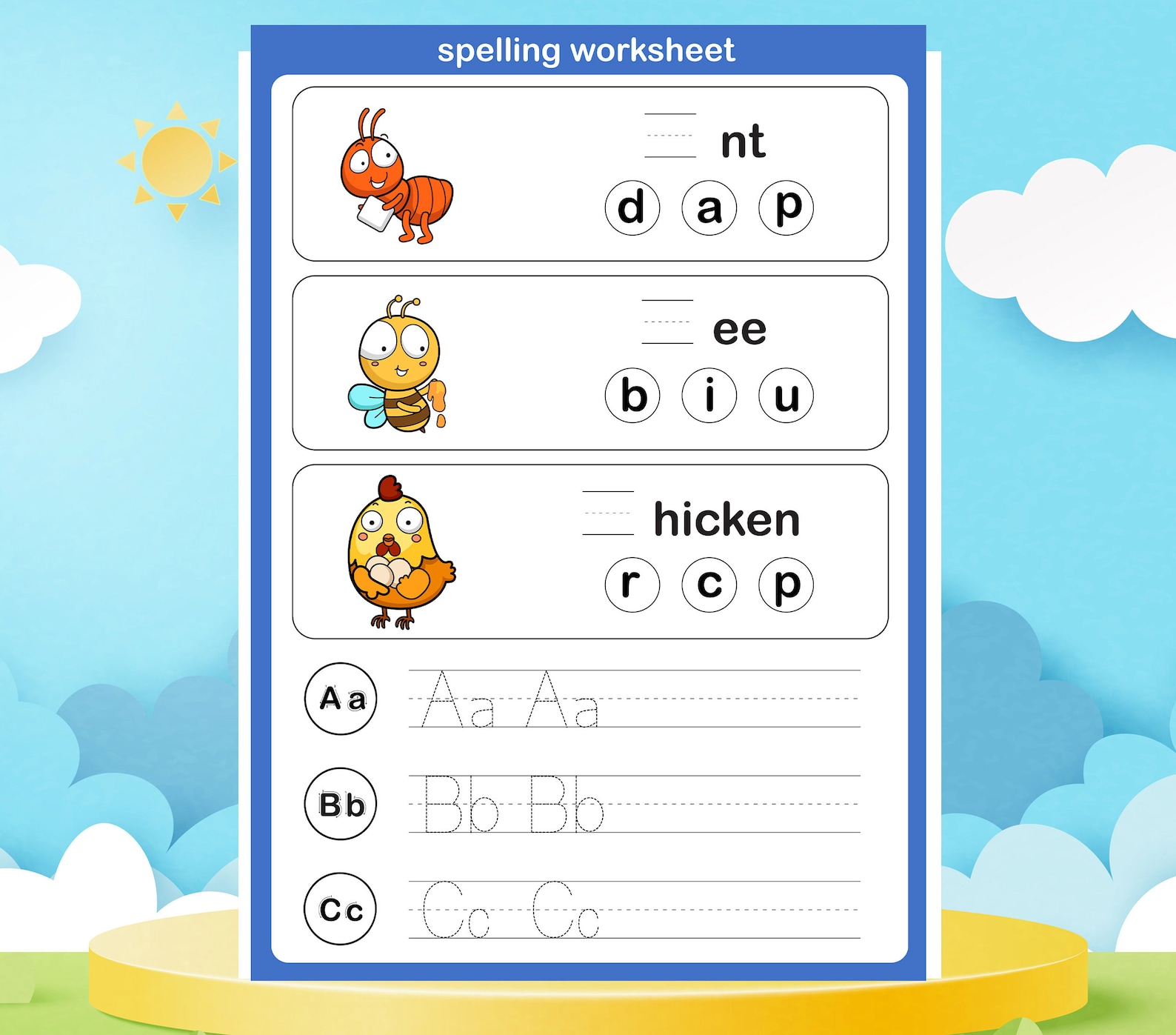 Set of Educational Worksheets, 15 Home School Printables, Alphabet and ...
