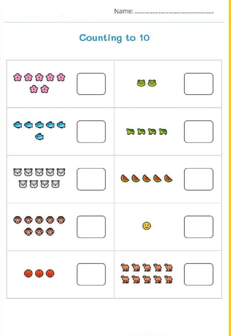 Kids Math and Literacy Bundle Worksheets, 18+ Home School Printables ...