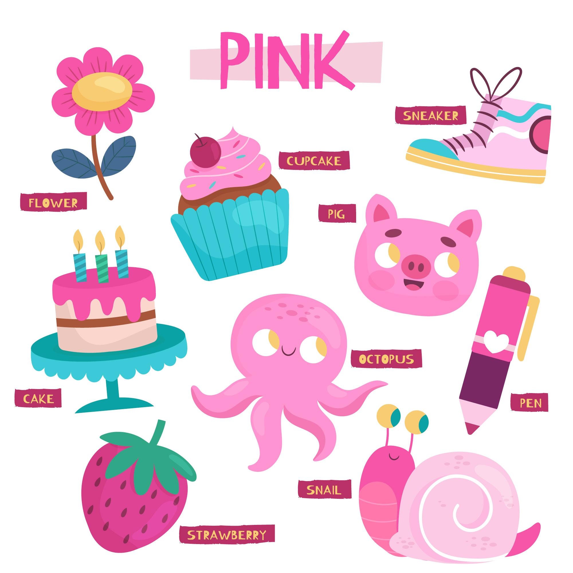 Kids Colors and Objects Bundle Worksheets, 15 Home School Printables ...