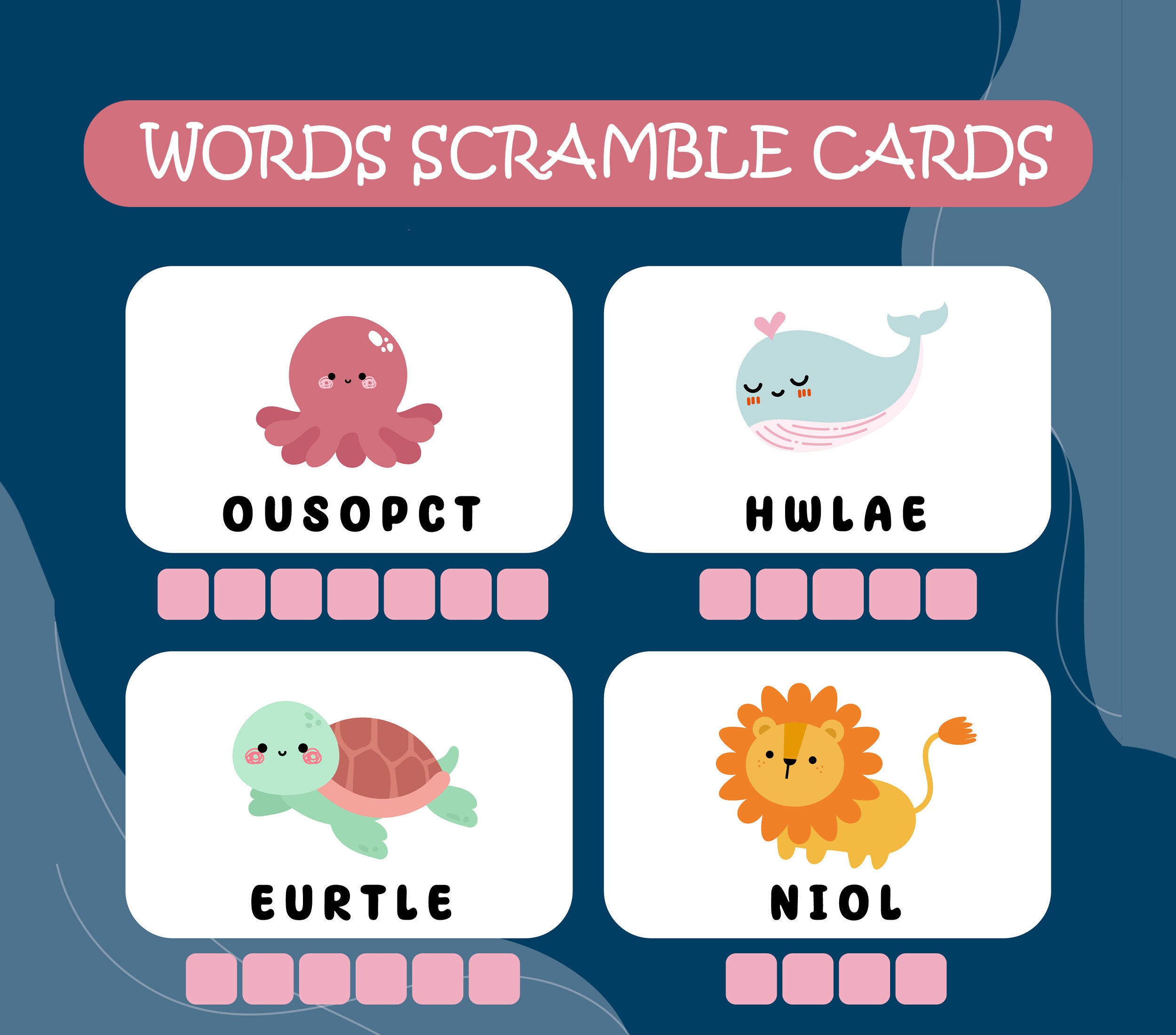 Memory Game Flash Card Bundle for Kids, Animals Drawing Worksheets ...