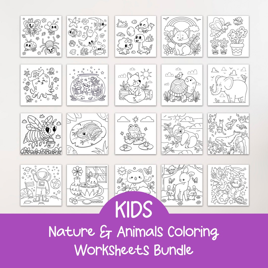Animals Coloring Worksheets for Kids, 25+ Coloring Worksheets, Home ...