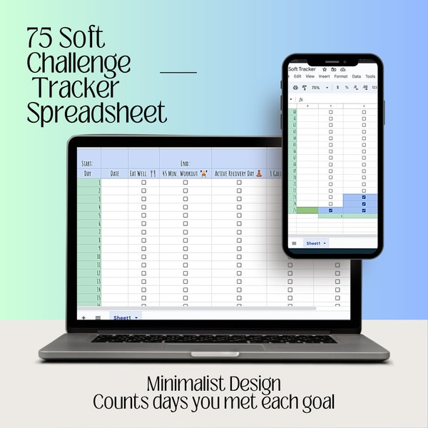 75 Hard Spreadsheet - Etsy