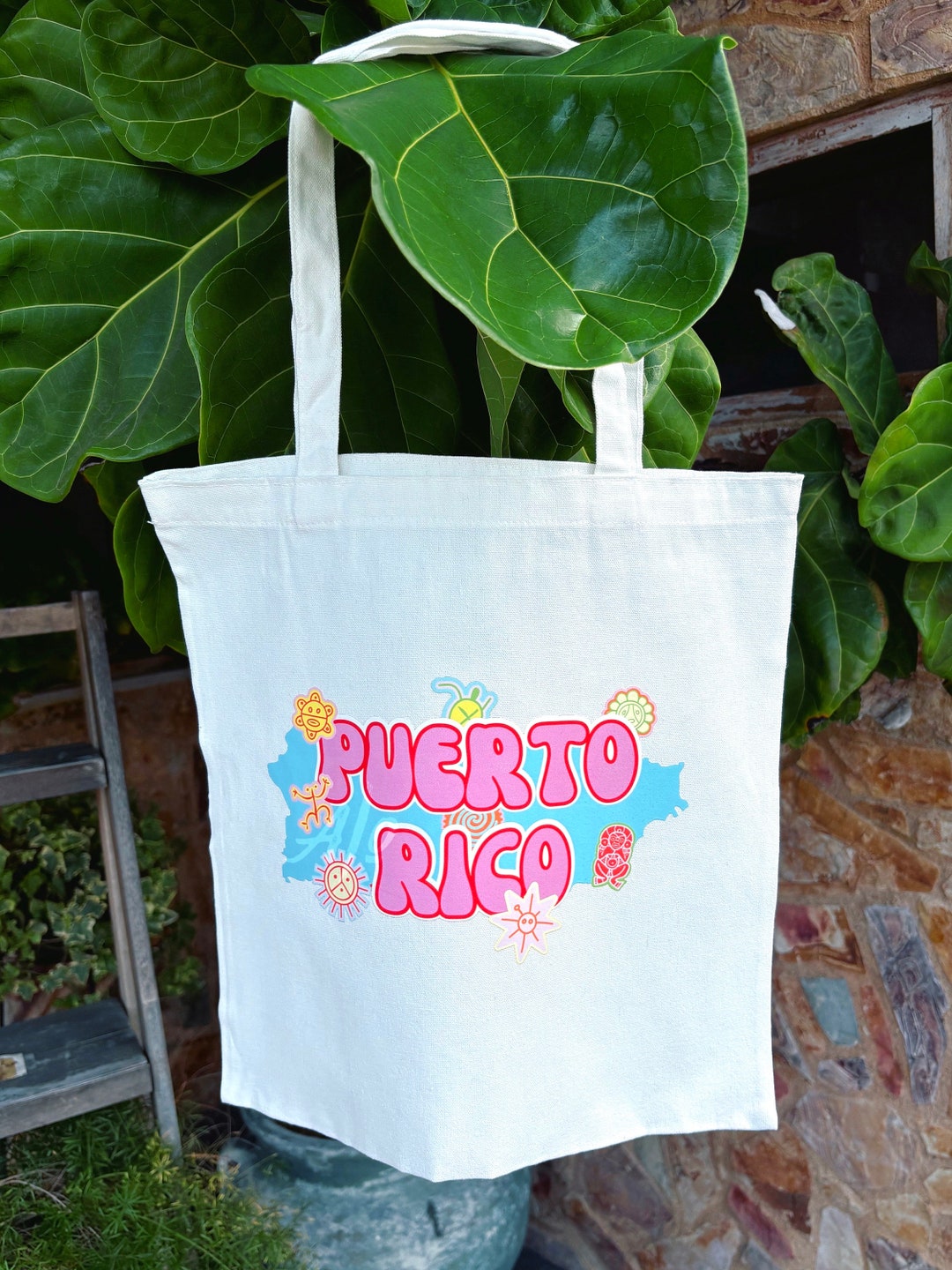 Puerto Rico Tote Bag/ Tote Bag/ Bulto De Puerto Rico/ Taino Tote Bag - Etsy