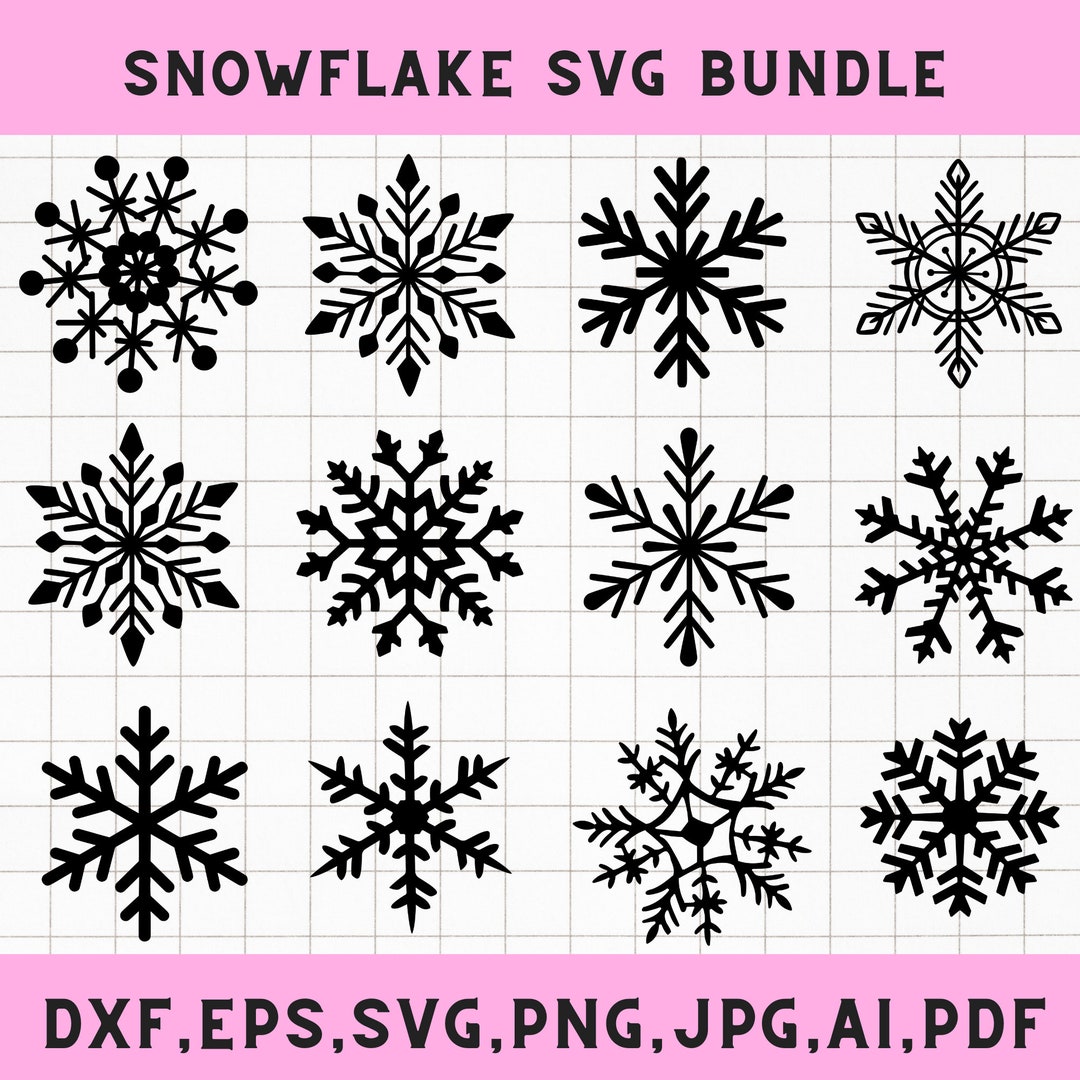 Snowflakes Svg, Snowflake Svg Bundle, Christmas Winter Svg, Snowflake ...
