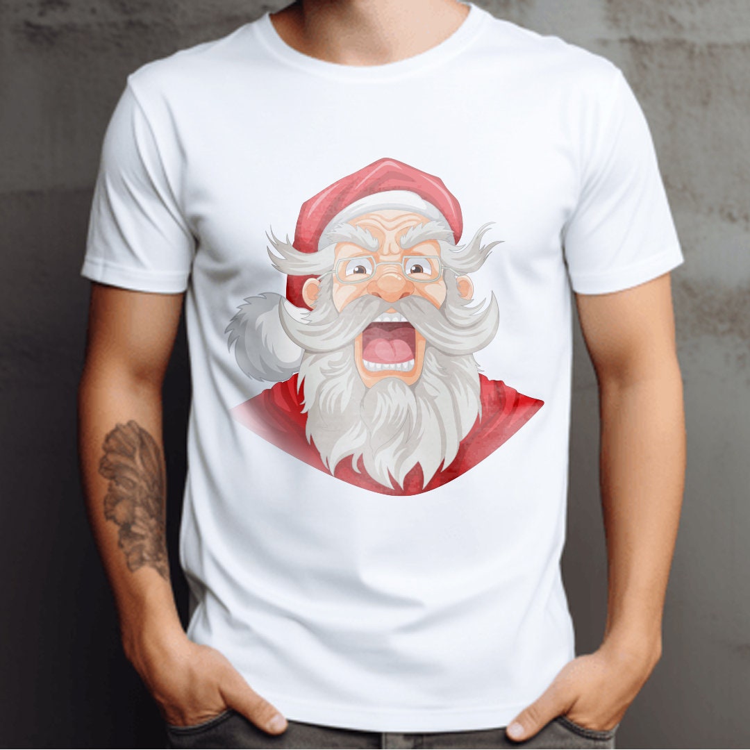 Aggressive Santa Face Svg Santa Head Svg Santa Moustache and - Etsy