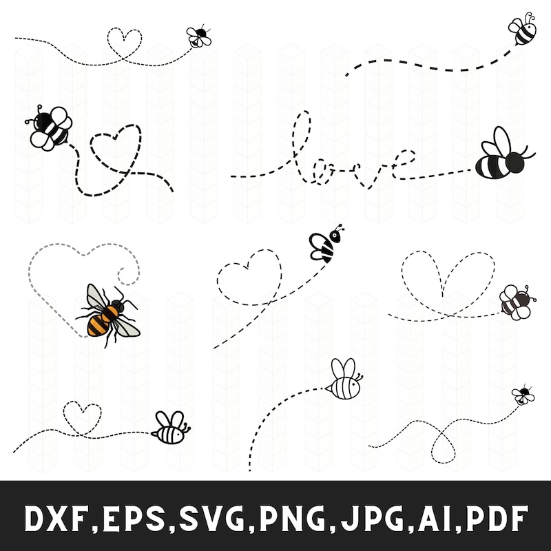 Flying Bee Svg - Etsy