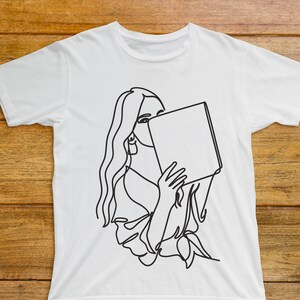 Girl Reading Book Svg, Girl Reading Book Clipart, Book Lover Svg ...