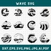 Wave Svg Bundle, Wave Splash Svg, Wave Logo Png, Ocean Waves Silhouette ...