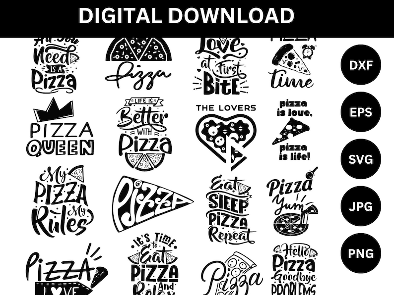 Pizza Lover Pizza SVG Bundle Pizza PNG Bundle Pizza Clipart Bundle ...