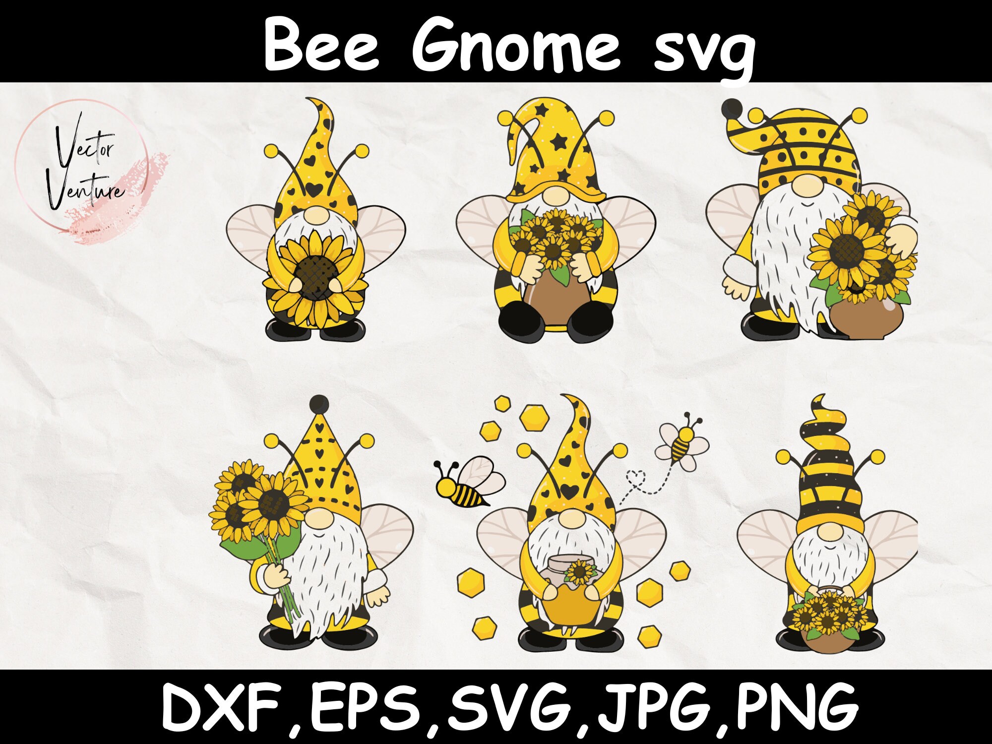Bee Gnome Svg, Spring Gnome Cut Files, Gnome Bundle Svg, Bumble Bee ...