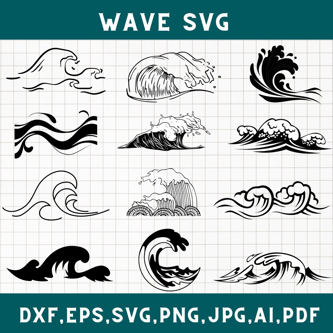 Waves Svg Ocean Waves Svg Sea Waves Svg Ocean Waves - Etsy