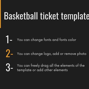 Custom Basketball Ticket Template Fake, Basketball Gift Ticket, Sports ...
