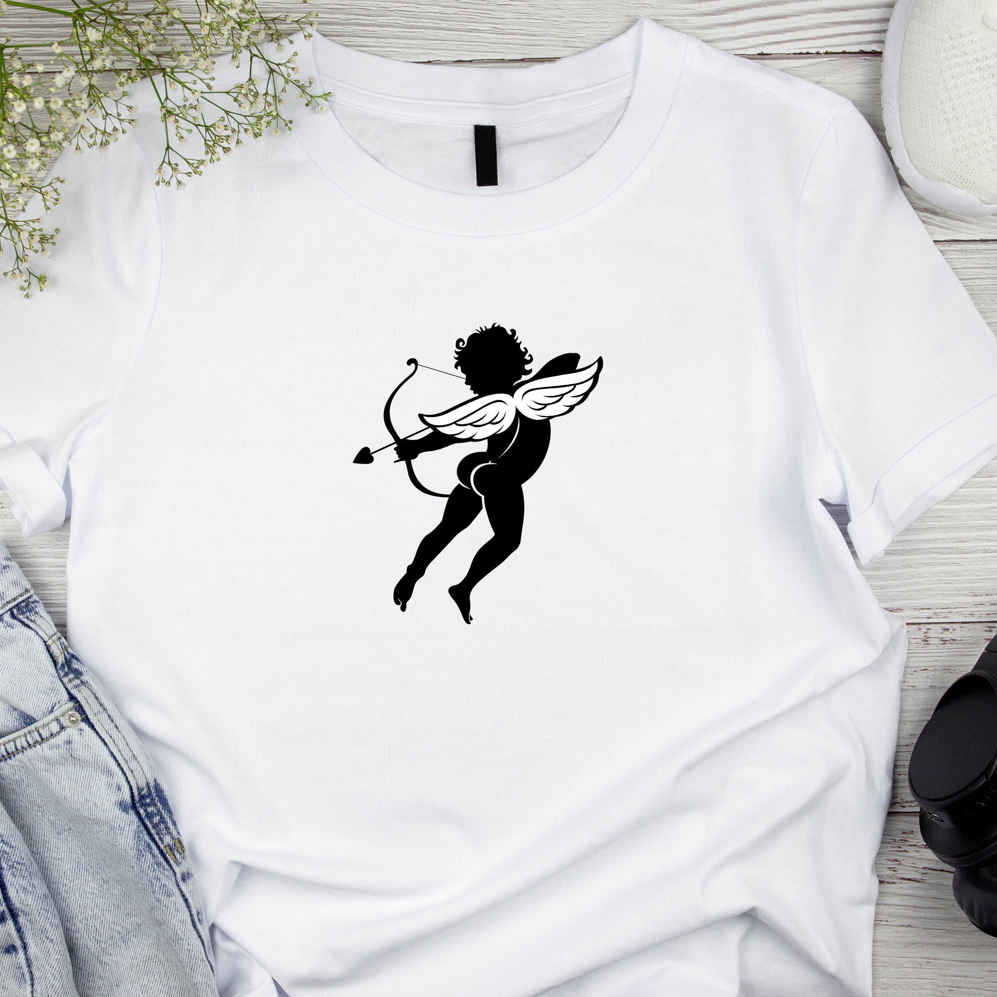 Cupid Svg, Cupid Silhouette Svg, Valentine Cupid Svg, Cupid Angel Svg ...