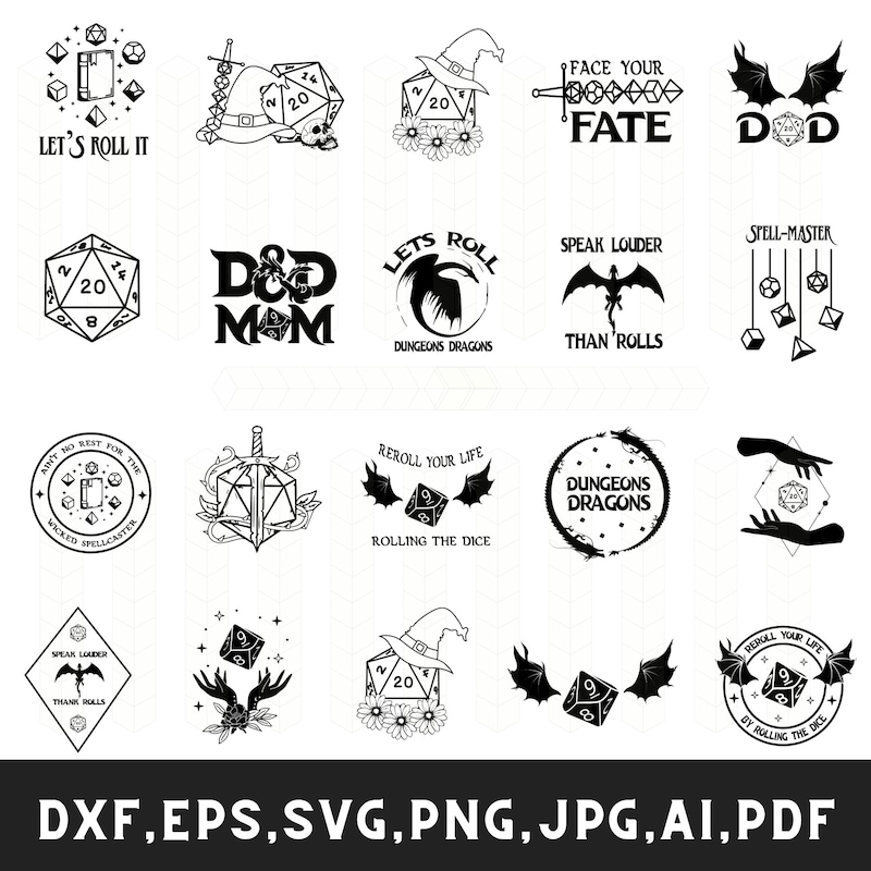Dungeons and Dragons Svg - Etsy Canada