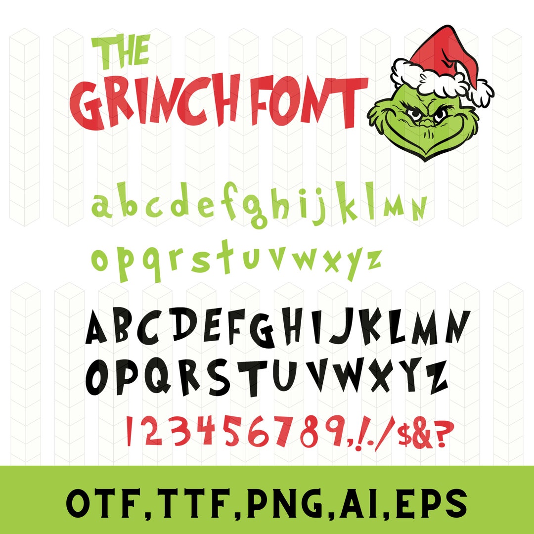 Grinch Font Svg Png, Alphabet Svg, Grinchmas Fonts, Letters From the ...