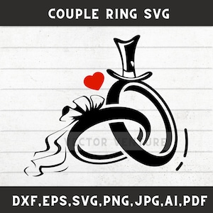 Wedding Ring Svg, Marriage Ring Svg, Couple Ring Svg, Wedding Ring ...
