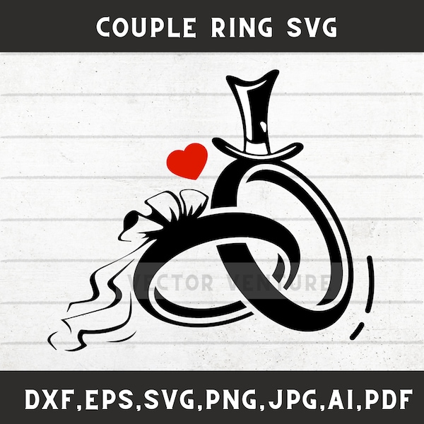 Wedding Ring Svg - Etsy