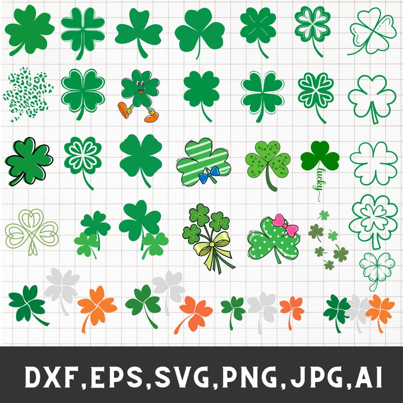 Four Leaf Clovers Svg - Etsy