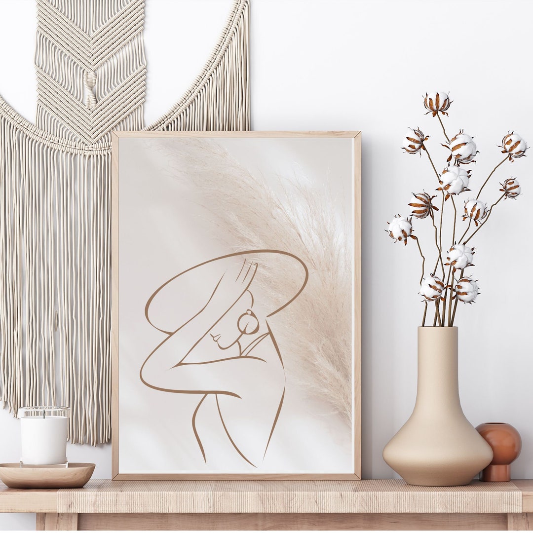 Woman Line Drawing Woman Line Art Poster Minimal Woman Line Art - Etsy