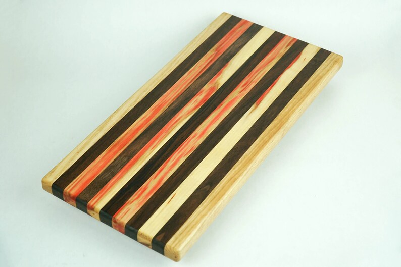 Handmade Box Elder and Walnut Edge Grain Cutting Board - Etsy