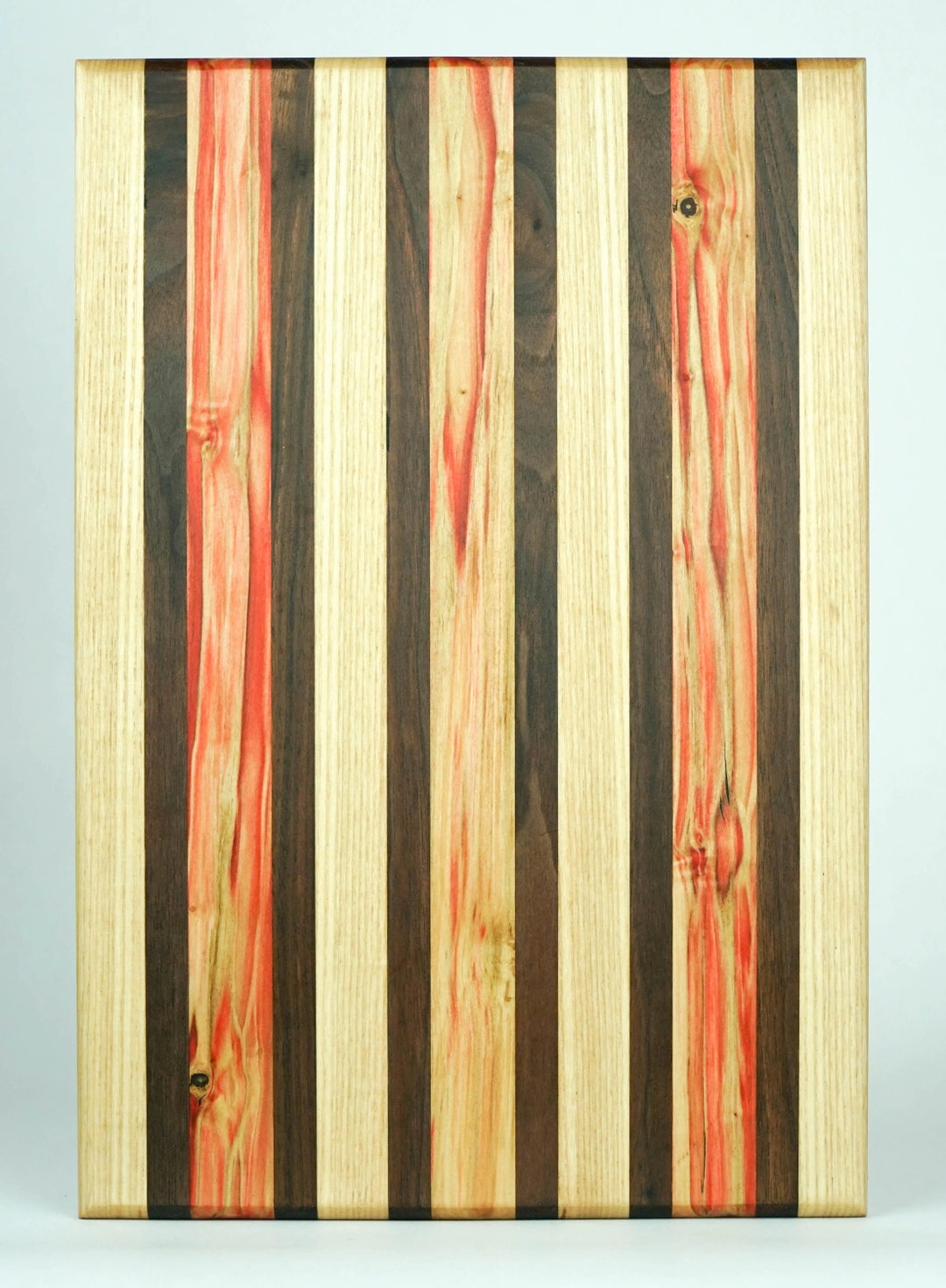 Handmade Box Elder and Walnut Edge Grain Cutting Board - Etsy