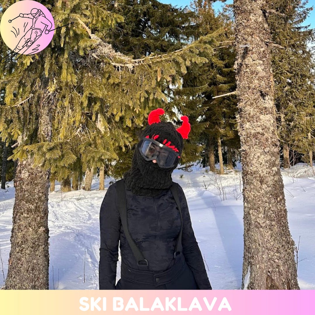 Devil Ski Mask,devil Balaklava , Devil Balaclava , Balaclava With Horns ...