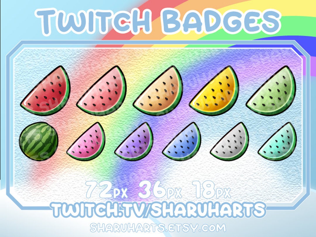 Twitch Sub Badges - Melons / Bit Badges / Emote / Fruits / Collection ...