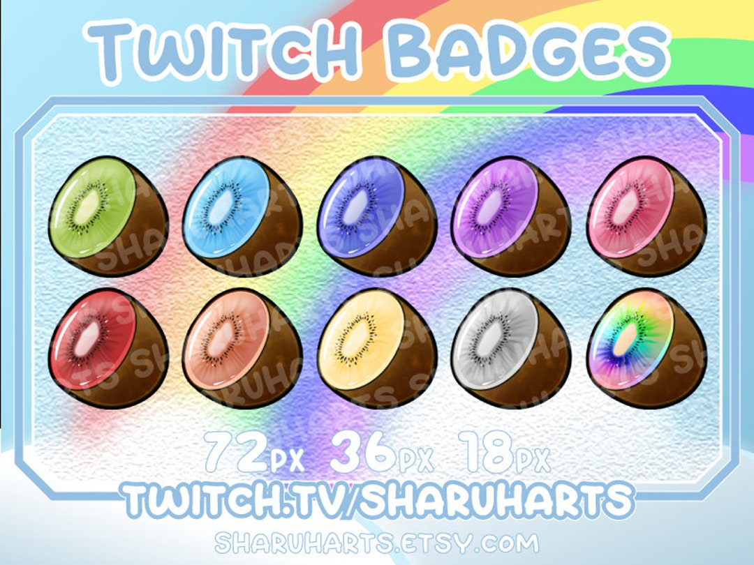 Twitch Sub Badges - Kiwi / Bit Badges / Emote / Fruits / Collection ...