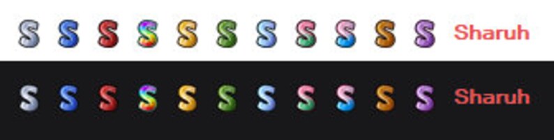 Twitch Sub Badge - Letter "s" | Bit Badges | Discord Emotes ...