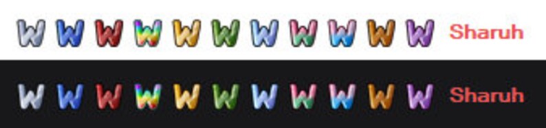 Twitch Sub Badge - Letter "w" | Bit Badges | Discord Emotes ...