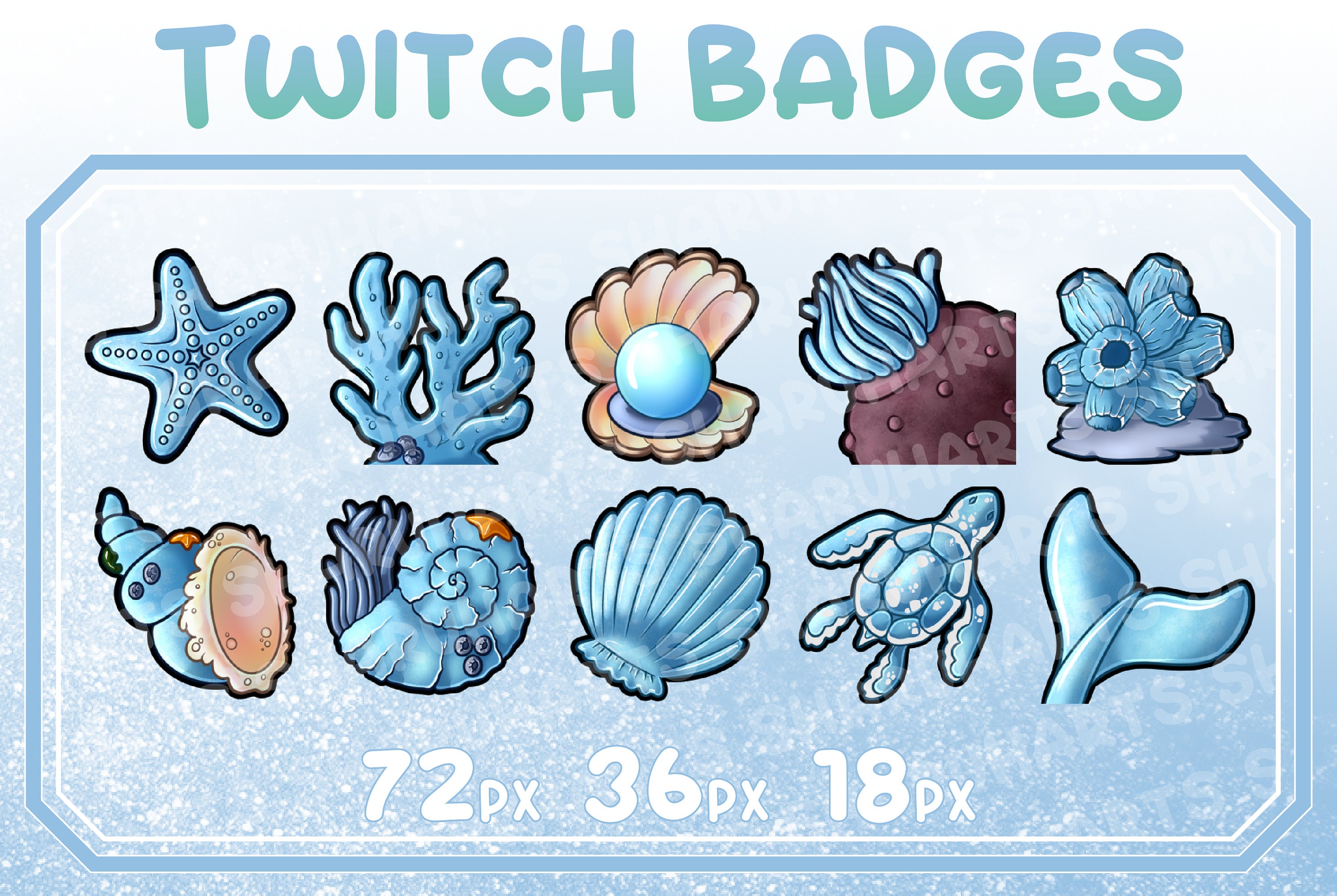 Twitch Sub Badges Ocean / Bit Badges / Emote / Deep Sea / - Etsy