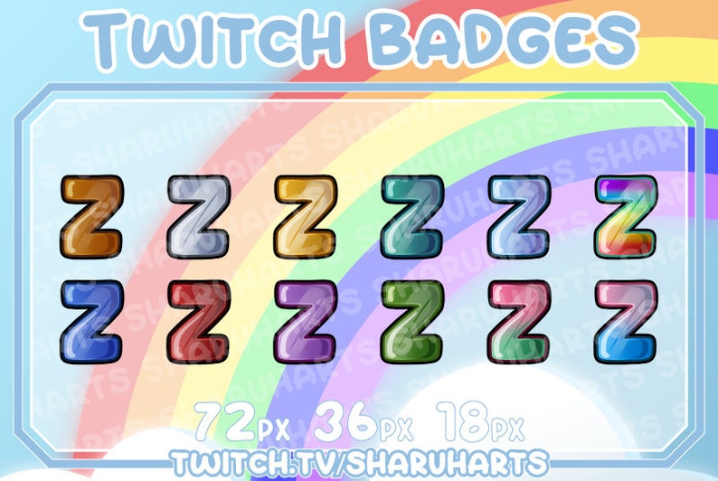 Twitch Sub Badge - Letter "z" | Bit Badges | Discord Emotes ...
