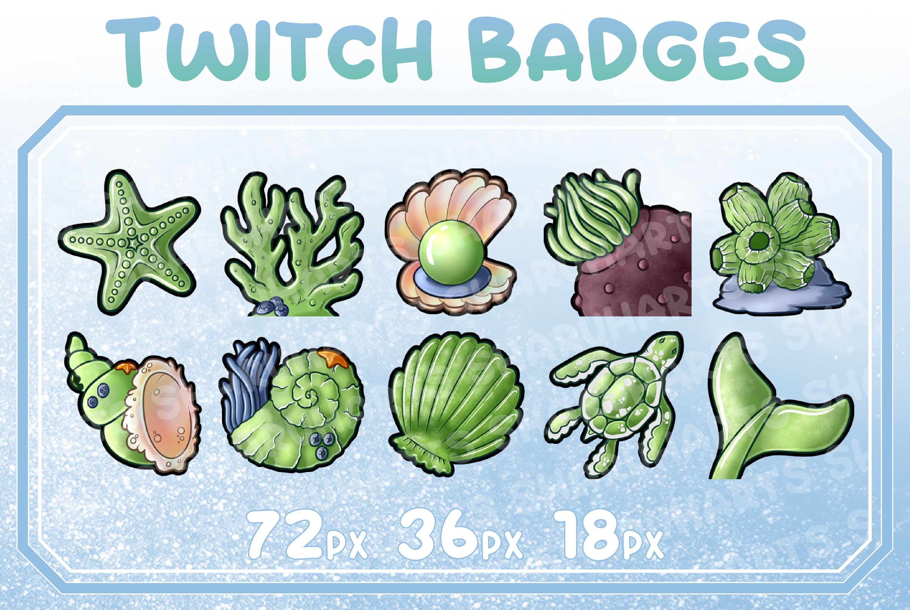 Twitch Sub Badges Ocean / Bit Badges / Emote / Deep Sea / - Etsy