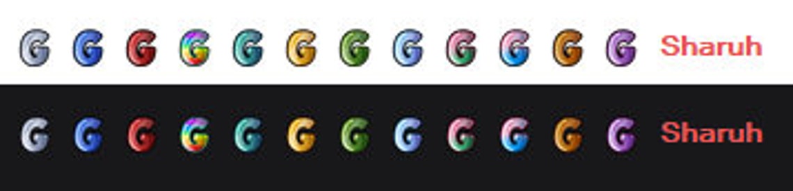 Twitch Sub Badge - Letter "g" | Bit Badges | Discord Emotes ...