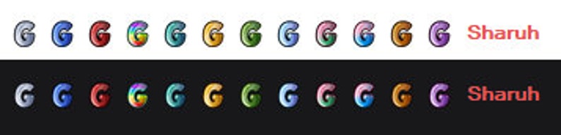 Twitch Sub Badge - Letter "g" | Bit Badges | Discord Emotes ...