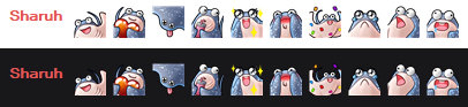 Rey the Ray | 10 Emote Pack | Twitch | Discord | Kawaii | Ocean | Grey ...
