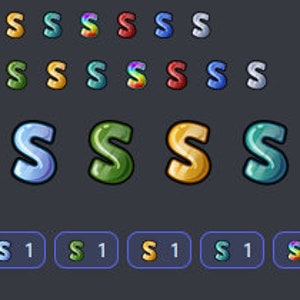 Twitch Sub Badge - Letter "s" | Bit Badges | Discord Emotes ...