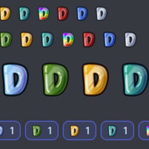 Twitch Sub Badge - Letter "d" | Bit Badges | Discord Emotes ...