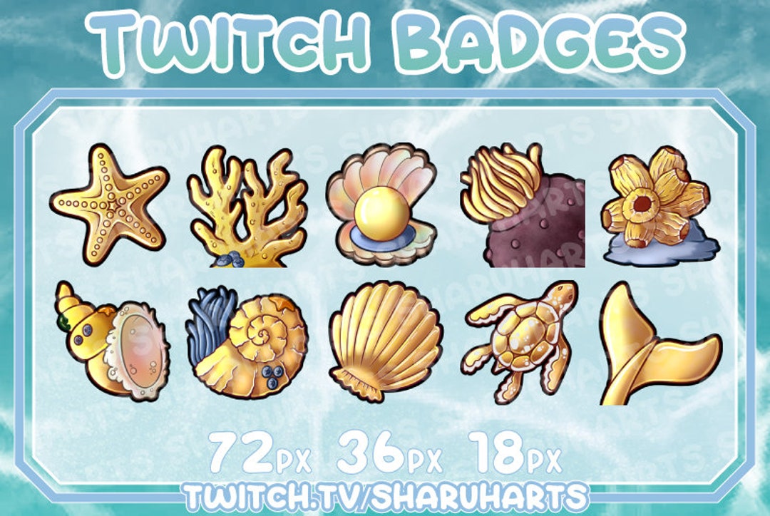 Twitch Sub Badges - Ocean / Bit Badges / Emote / Deep Sea / Collection ...